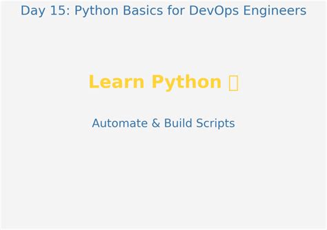 basics of python for devops engineers