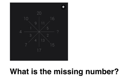 Solved What Is The Missing Number Chegg Com