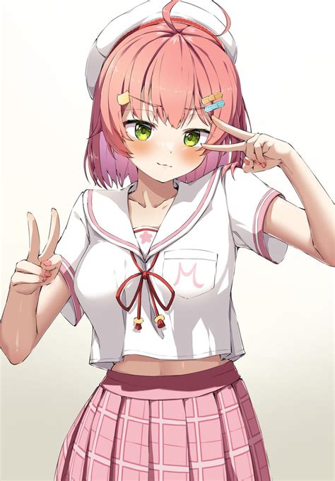 Sakura Miko And Sakura Miko Hololive Drawn By Amarei Danbooru