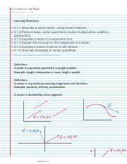 Understanding Vectors in the Plane: Operations, Notation, and | Course Hero