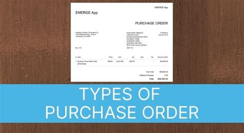 Purchase Order Types