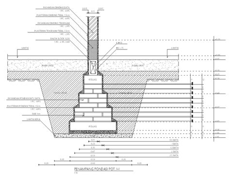 Comprehensive Foundation Section Detail In Dwg Autocad Drawing