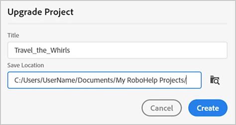 Create A Project In Robohelp