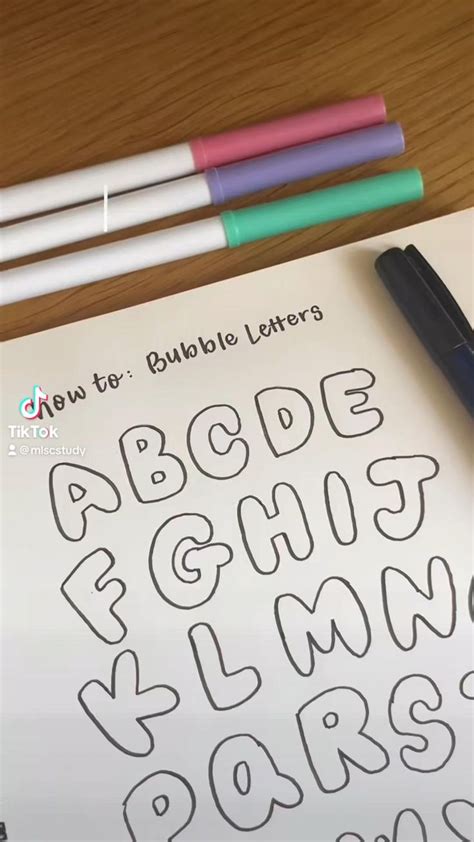 How To Draw Bubble Letters Lettering Tutorial In 2023 Hand Lettering Tutorial Bubble