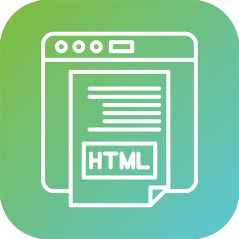 Html Vector Icon Style 22301001 Vector Art At Vecteezy
