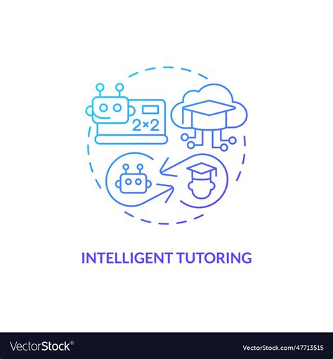 Tutoring In Ai Education Concept Icon Royalty Free Vector
