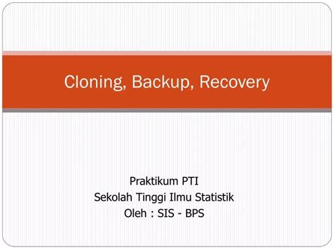 PPT Cloning Backup Recovery PowerPoint Presentation Free Download ID