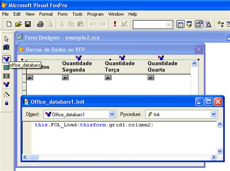Implementando A Nova Barras De Dados Do Excel No Grid Do Microsoft Visual FoxPro