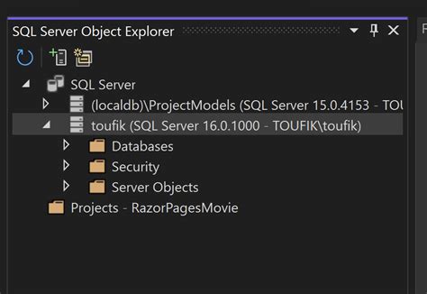 Asp Net Core SQL Server Management Studio And Razor Pages Stack