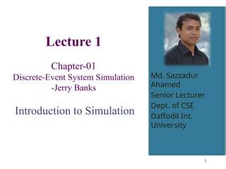 Lecture Introduction To Simulation Edited Pptx
