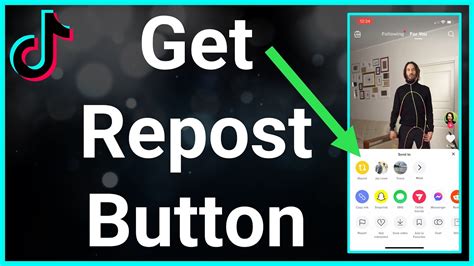 How To Get Repost Button On TikTok YouTube