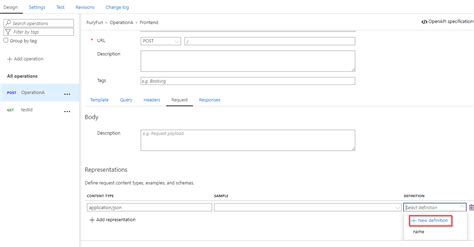 Azure How Can I Pass Body Parameters To Api Post Operation Using Api