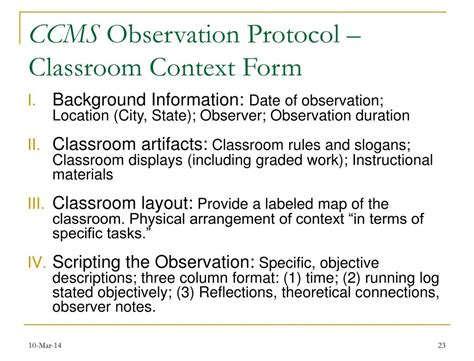 Ppt Observing Patterns Of Classroom Connectivity Protocol