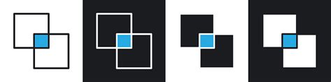 Object Intersect Icon Set Common Area Vector Symbol Joint Area Sign In