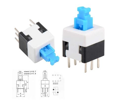 Push Button Switch 77mm 2pcs Smartqat
