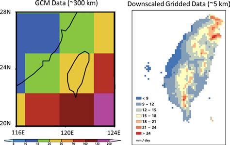Gcm Precipitation Data Downscaling And Gridding Download Scientific