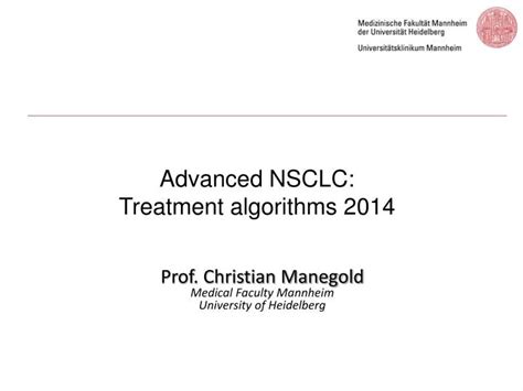 PPT Advanced NSCLC Treatment Algorithms PowerPoint Presentation ID