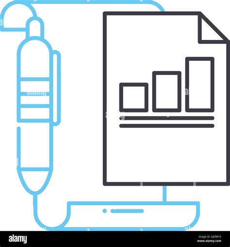 Analysis Report Line Icon Outline Symbol Vector Illustration Concept Sign Stock Vector Image