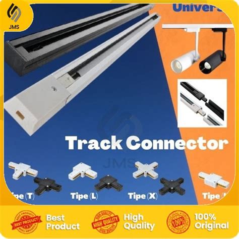 Sambungan Rel Track Universal Penyambung Rel Track Spotlight Connector Lazada Indonesia