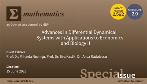 Mathematics Special Issue All The Papers In Advances In