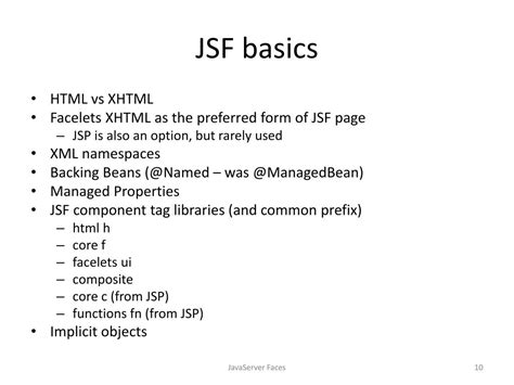 ppt javaserver faces powerpoint presentation free download id 2513021