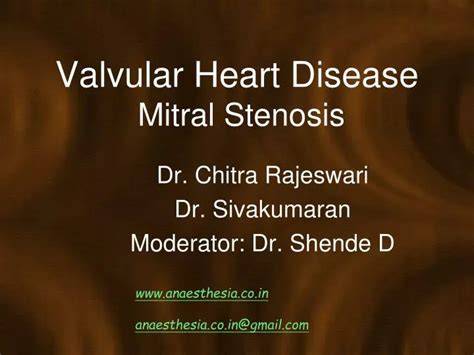 PPT Valvular Heart Disease Mitral Stenosis PowerPoint Presentation