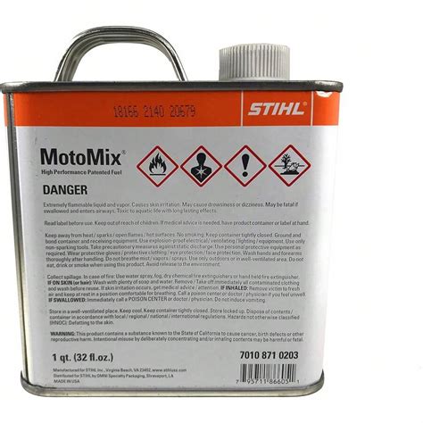 Stihl 7010 871 0203 MotoMix Premixed Fuel 50 1 1 Quart SHEIN USA