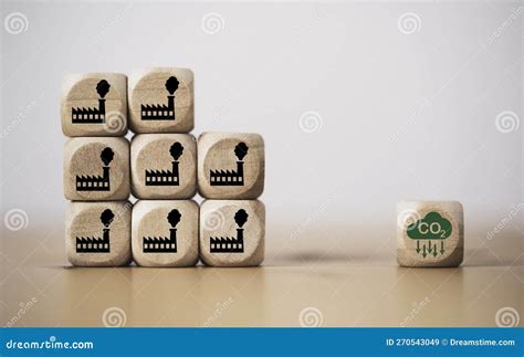 Co2 Reducing Icon Move Out From Pollution Factory For Decrease Co2