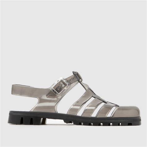 Womens Black Juju Jellies Maxi Flat Sandals Schuh