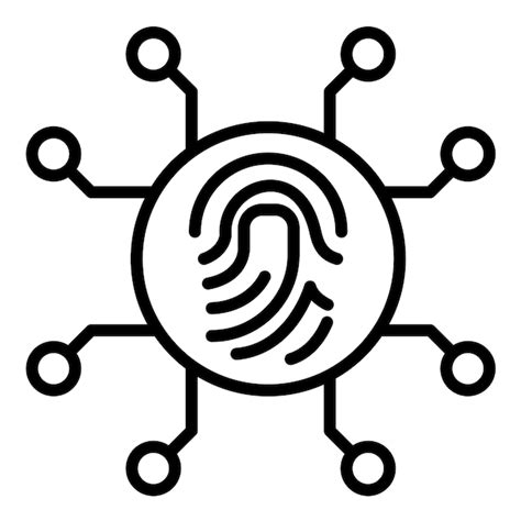 Premium Vector Biometric Vector Illustration Style