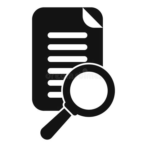 Magnifying Glass Examining Document Icon Representing Analyzing