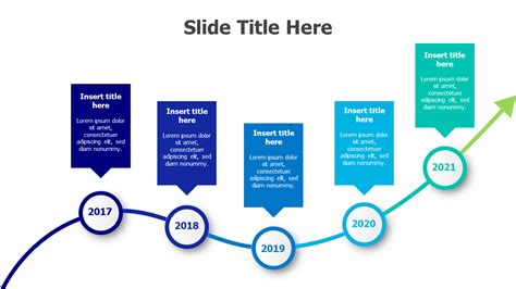 5 points timeline 86 inforgraphics and slides