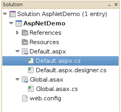 Creating ASP NET Projects MonoDevelop