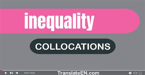 Collocations With Inequality In English