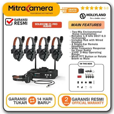 Promo Hollyland Solidcom C Pro Hub S ENC Person Full Duplex Wireless Intercom System With