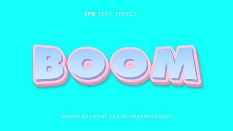 Premium Vector | Modern boom text effect editable