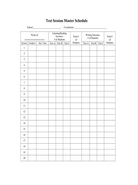 8 Master Schedule Examples To Download