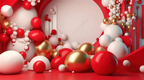 3d 빨간색과 흰색 금 싸구려와 공의 배경 화이트 골드 배경 3d 배경 플라스틱 장난감 배경 이미지 Hd 화이트 골드 3d 플라스틱 장난감 배경 사진 무료