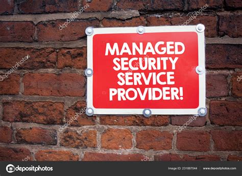 Handwriting Text Writing Managed Security Service Provider Concept Meaning Safety Data