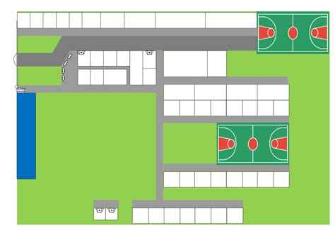 School Map Directional Map Edrawmax Template