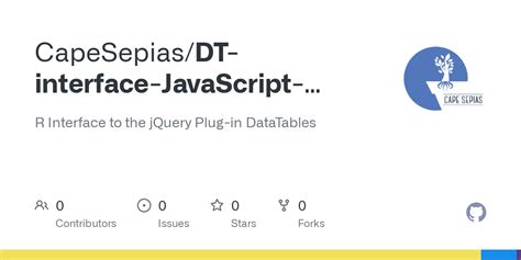 github capesepias dt interface javascript tables r interface to the