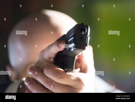 Pistol A Handgun For Shooting At An Attacker Or Target Pistol A Handgun For Shooting Stock