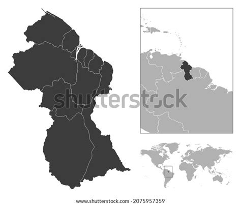 Guyana Map Outline Stock Photos And Pictures Images Shutterstock