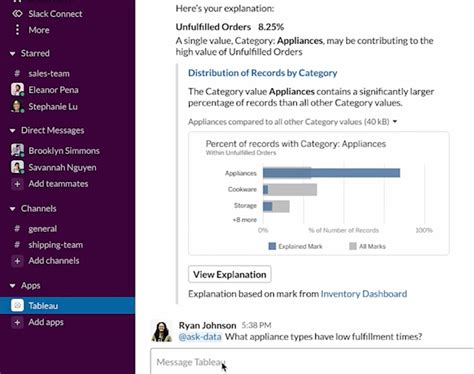 Tableau Ai In The Flow Of Work With Slack First Analytics