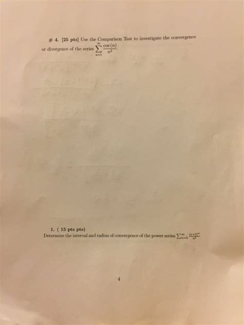 solved use the comparison test to investigate the