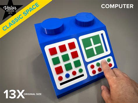 Classic Space Bricks Computer Etsy