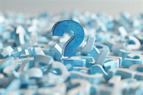 A Blue Question Mark Surrounded By White Letters Perfect For Use In