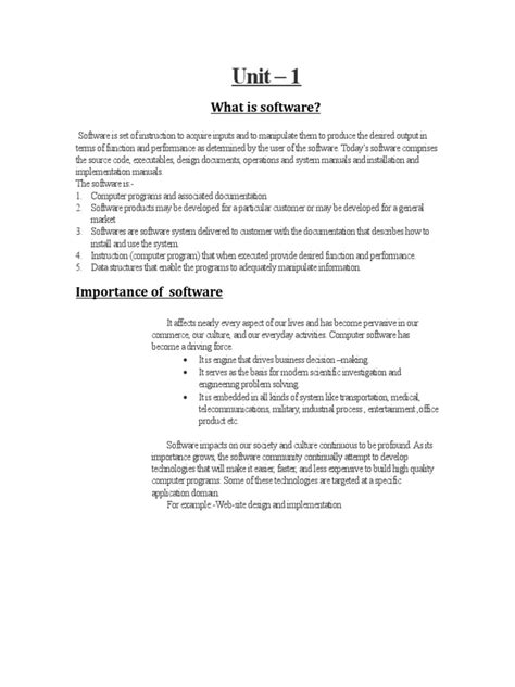 unit 1 what is software pdf software development component based software engineering