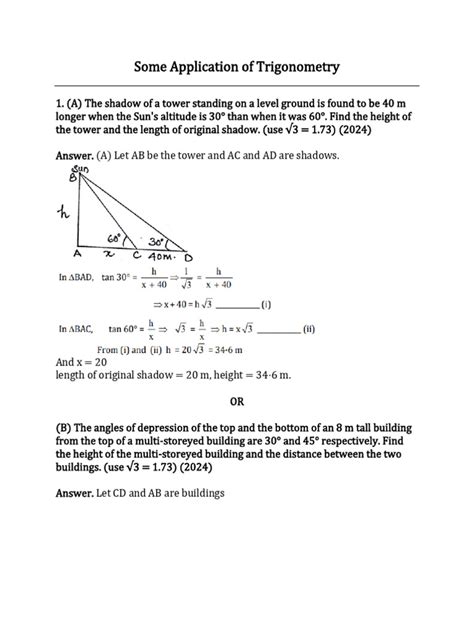 Trigonometry Pyq Pdf