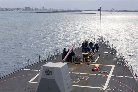 Uss Rafael Peralta Conducts Port Visit In Ishigaki Japan Commander